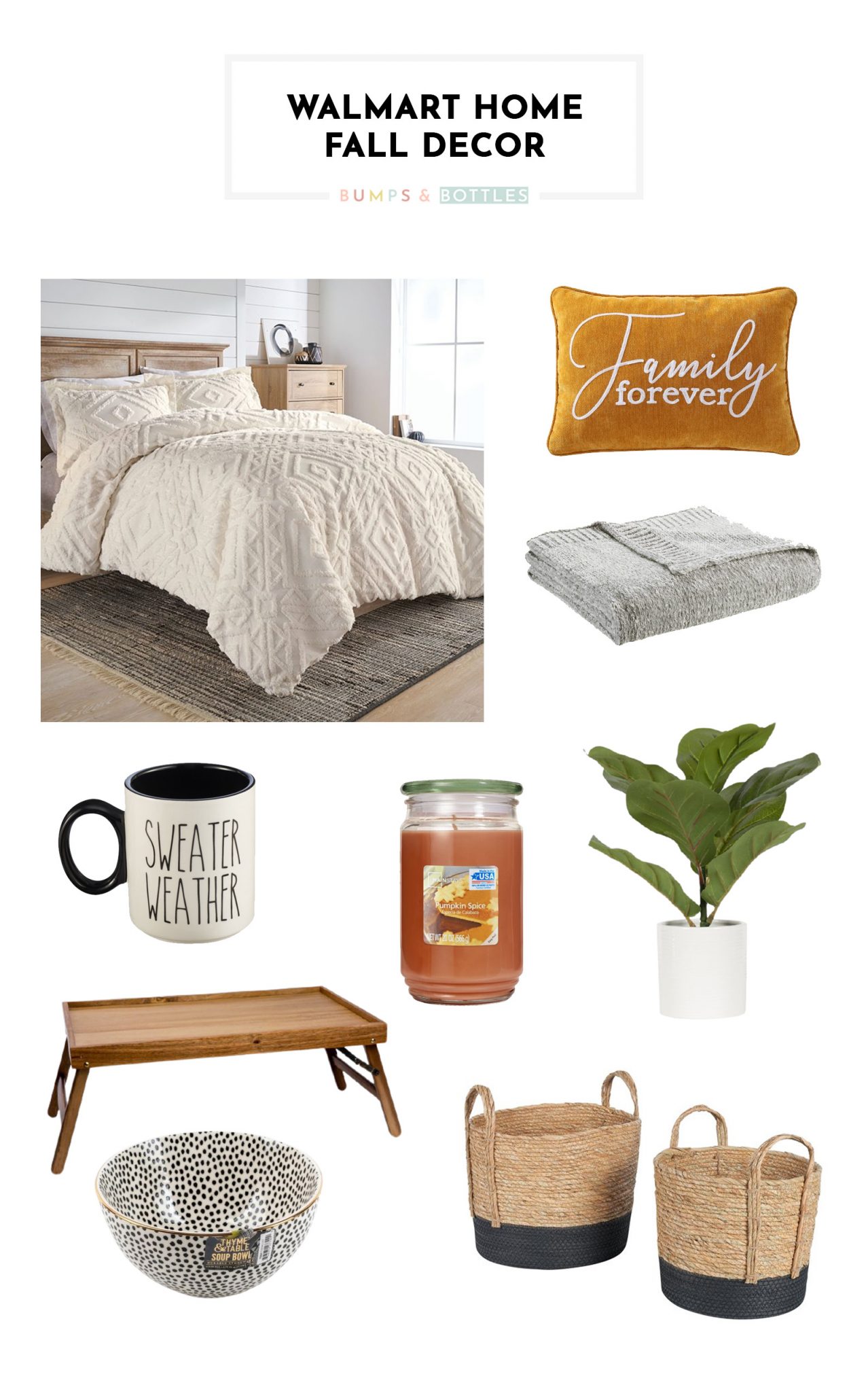 Updating Our Master Bedroom with Walmart Home - Bumps and Bottles